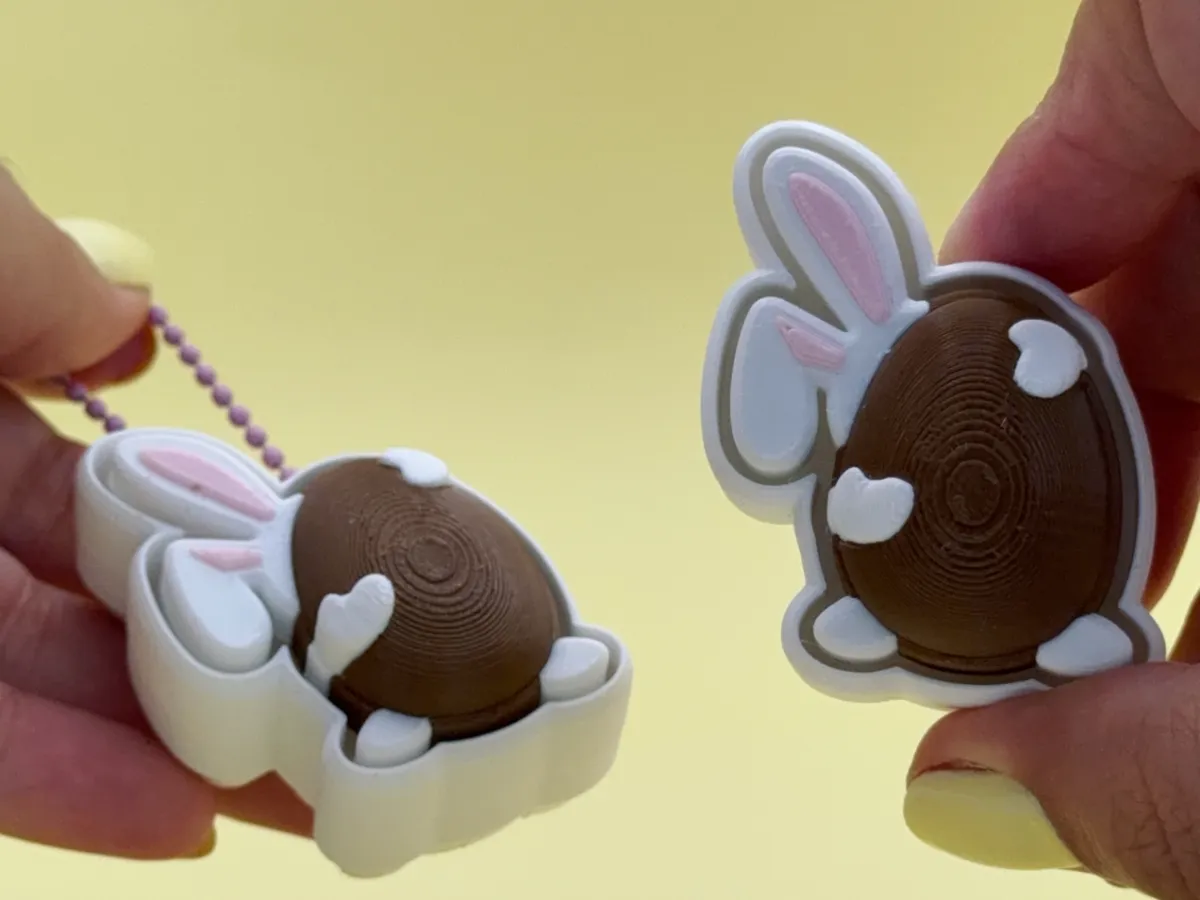 Bunny Hug Egg - Easter – Fidget Clickers Keychains - Free 3D Print ...