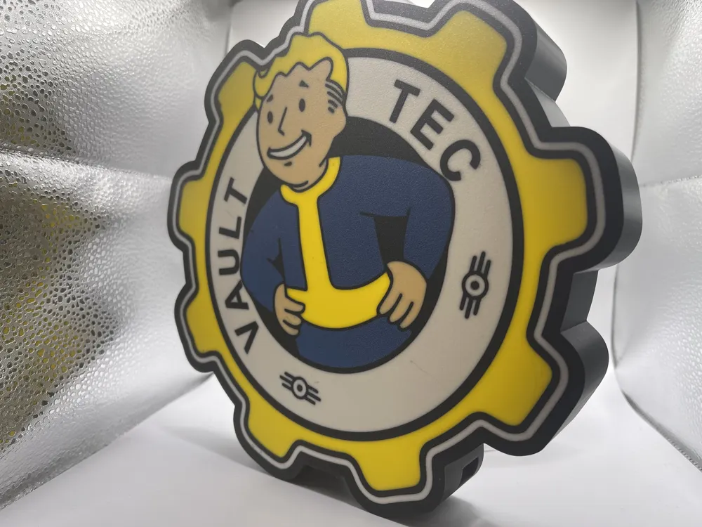 Fallout Vault Tec LED Lightbox by Havok3DMakerWorld: Download Free 3D ...