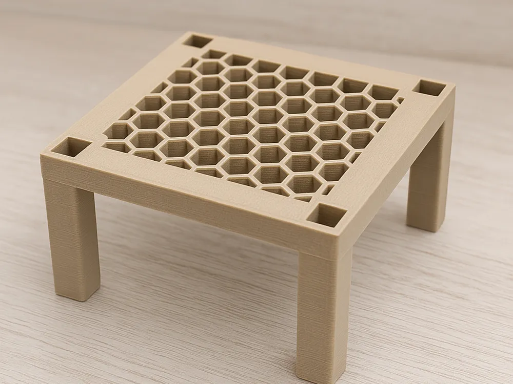 Heavy honeycomb stackable table by dan_cz MakerWorld: Download Free 3D Models