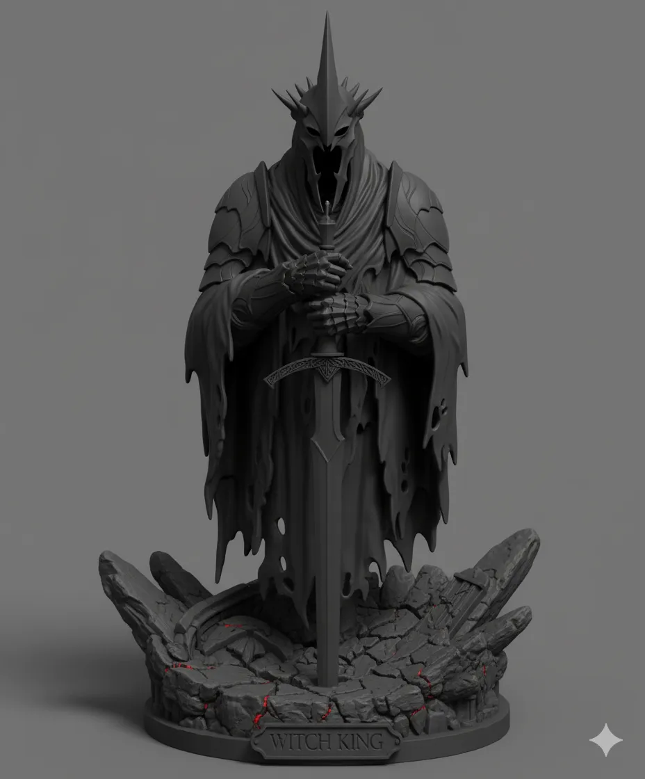Lord of the Nazgûl: Witch-King 3D Model - Free 3D Print Model - MakerWorld