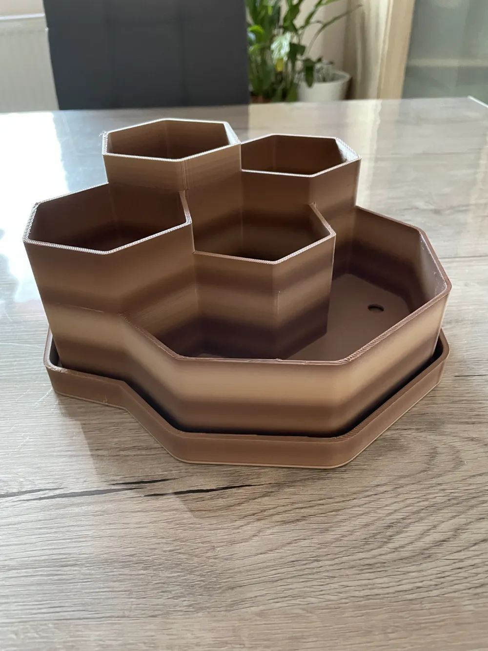 Hexagonal Planter 5 slots by fred130825400 - MakerWorld