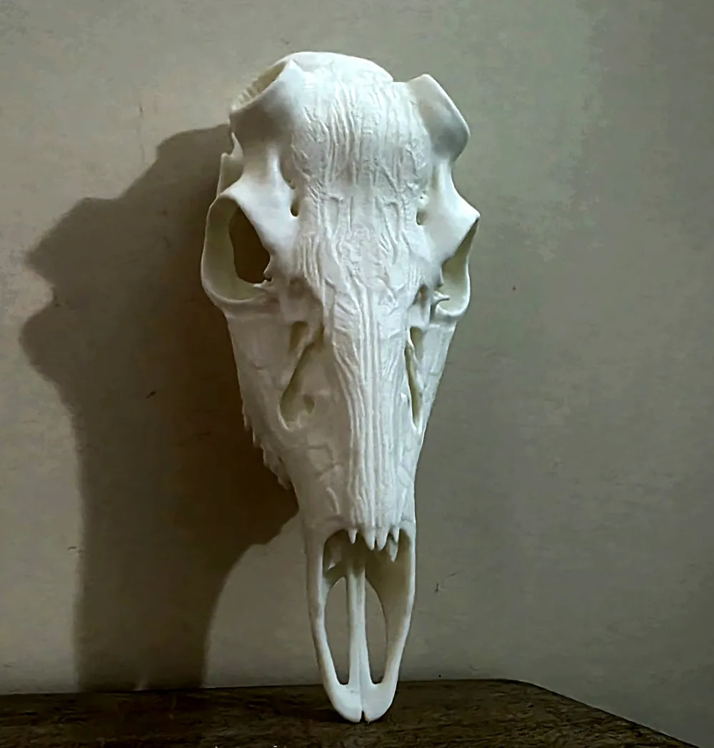 Graphic Deer Skull "Obsession" Bullet Anchor Mount - Free 3D Print ...