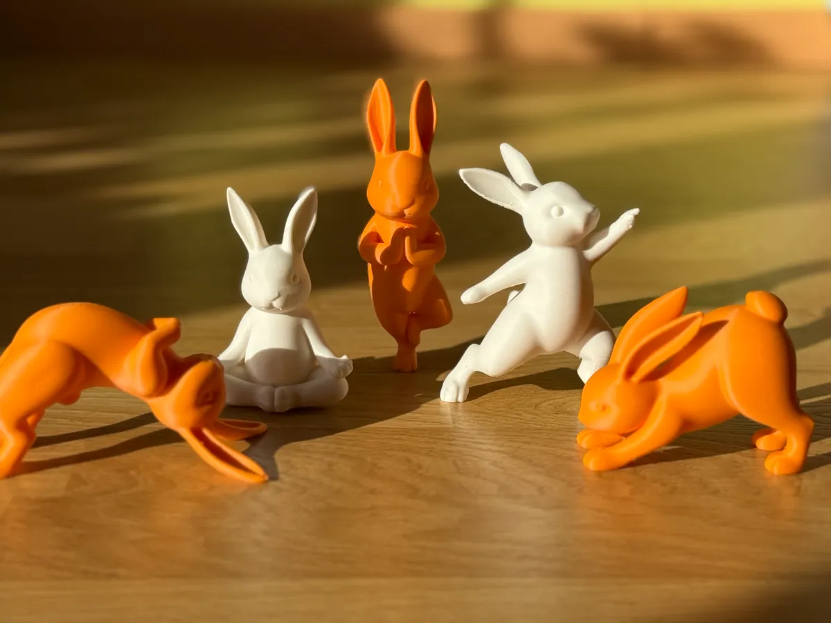 Yoga Bunnies - Free 3D Print Model - MakerWorld