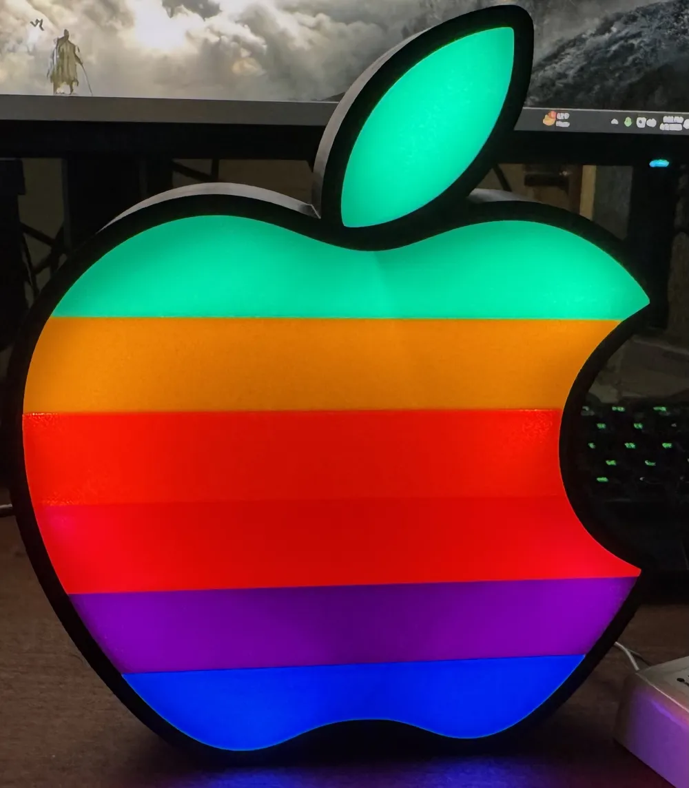 Vintage Apple Logo Light Box. - Free 3D Print Model - MakerWorld