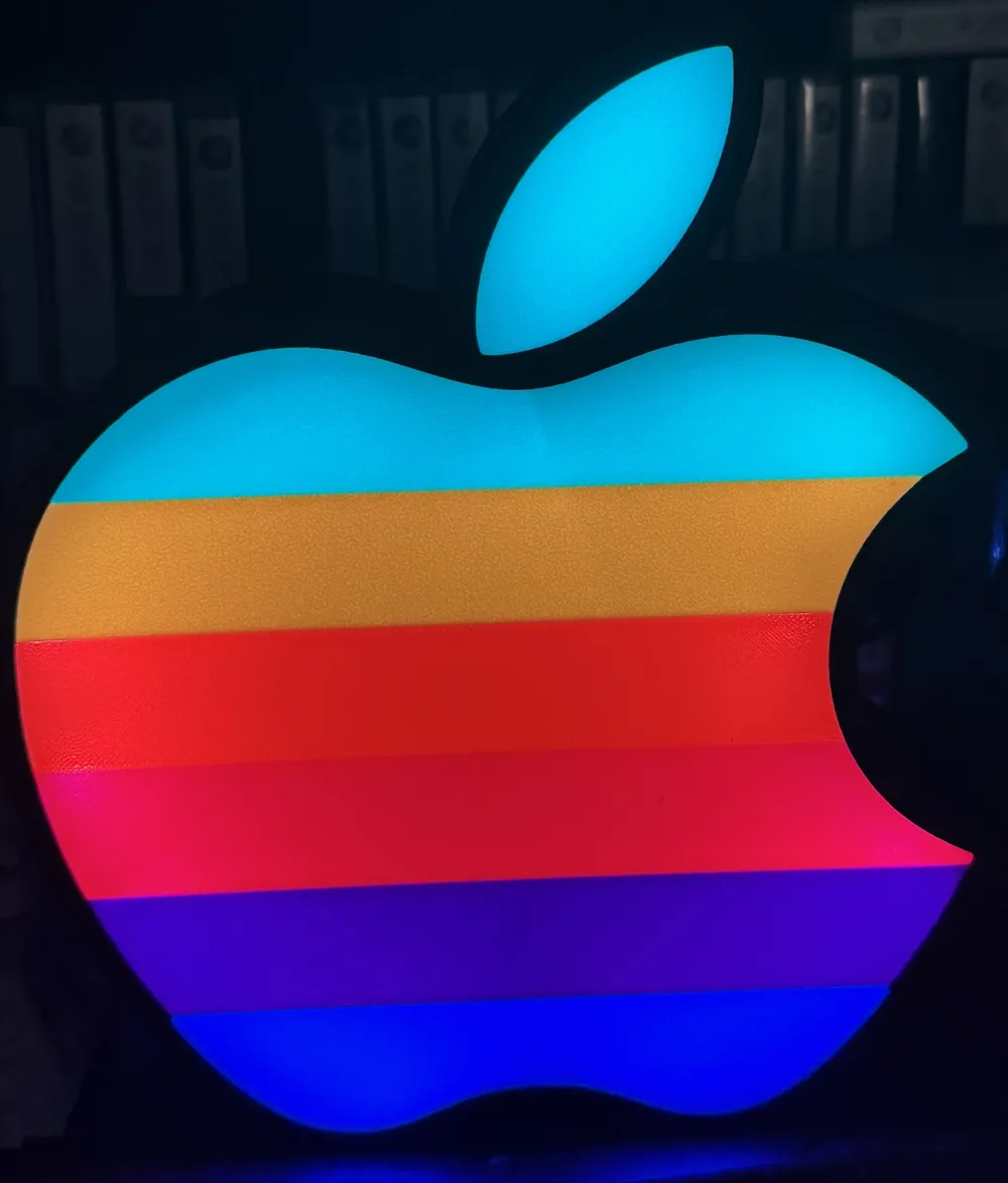 Vintage Apple Logo Light Box. - Free 3D Print Model - MakerWorld