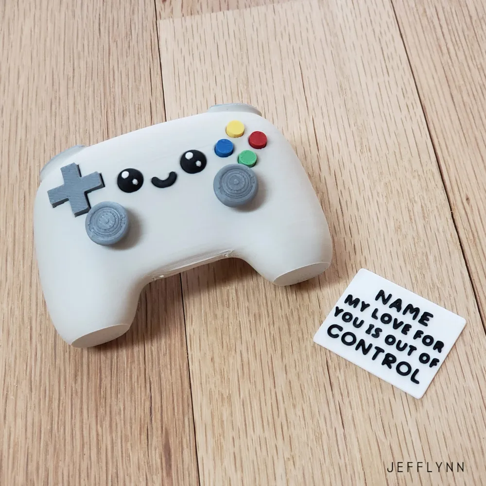 Cute Game Controller Gift for Valentine's - Free 3D Print Model ...