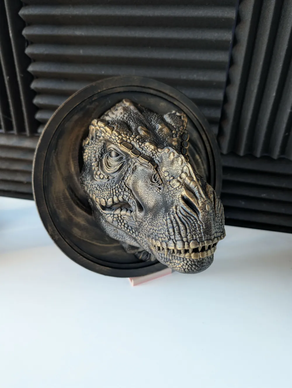 T-Rex Dinosaur Head Wall Relief - Prehistoric Art - Free 3D Print Model ...