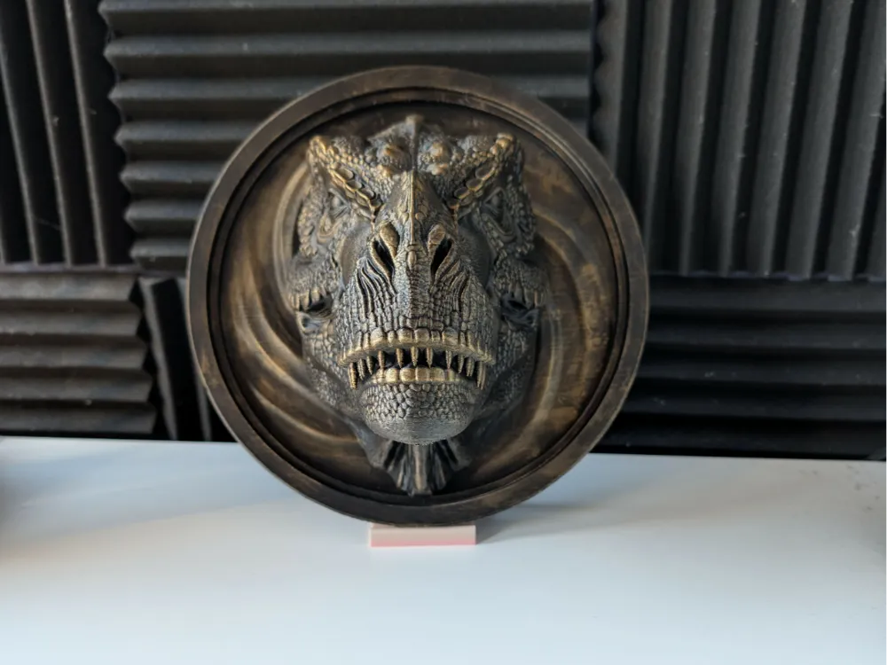 T-Rex Dinosaur Head Wall Relief - Prehistoric Art - Free 3D Print Model ...