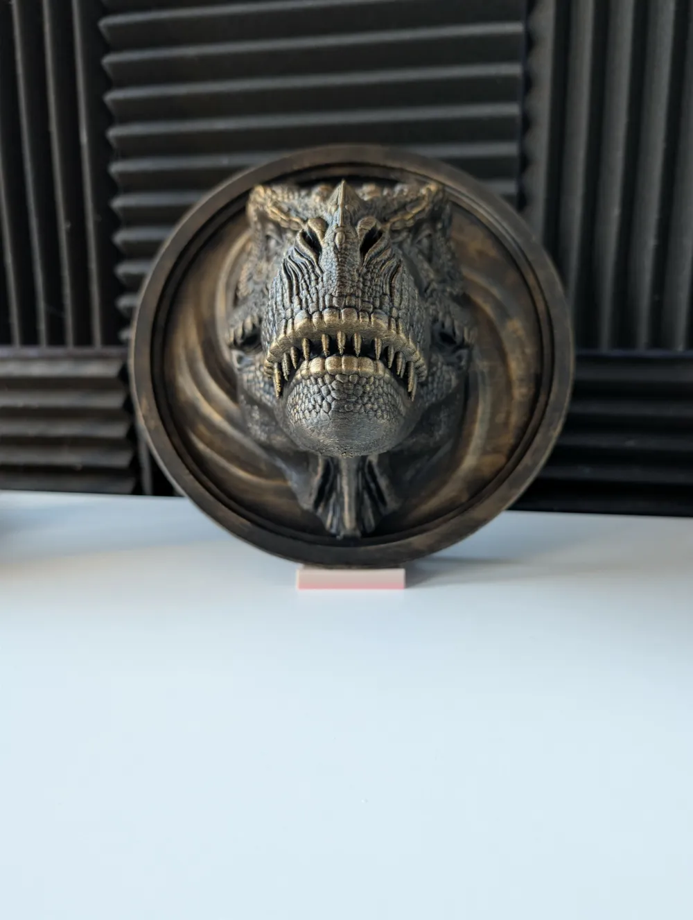 T-Rex Dinosaur Head Wall Relief - Prehistoric Art - Free 3D Print Model ...