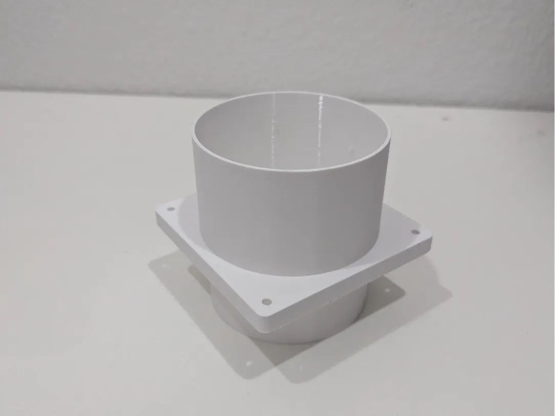 4in Duct Pass Through and Backdraft Damper Adapter - Free 3D Print ...