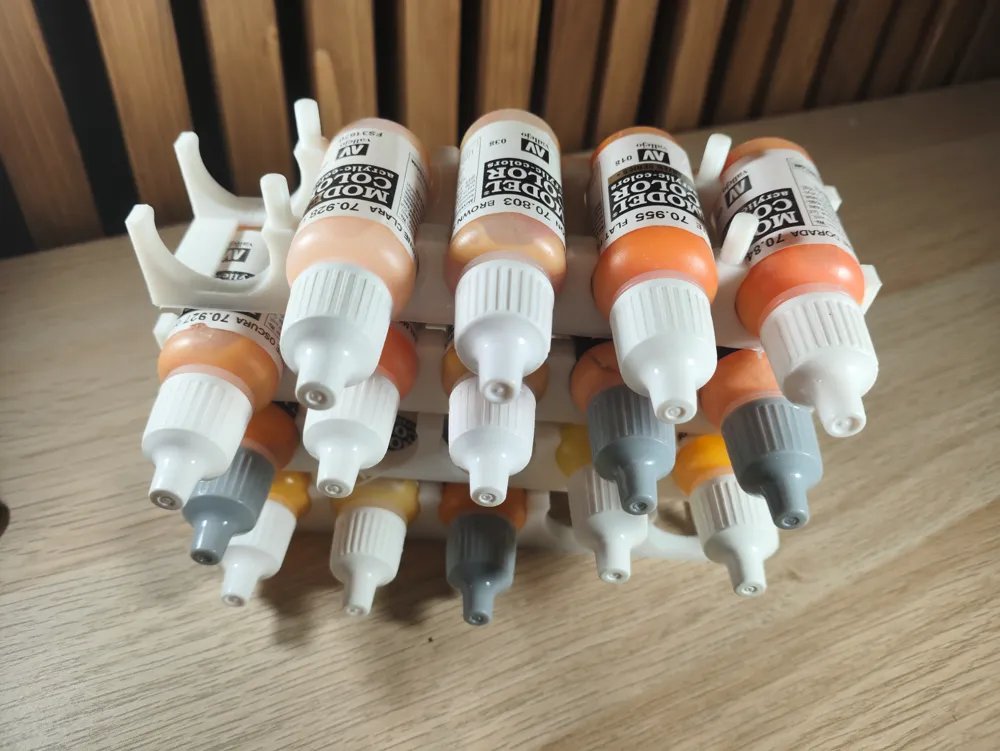 20 bottles with 2 Fingers PAINT RACK for Vallejo, Citadel , Scale ...