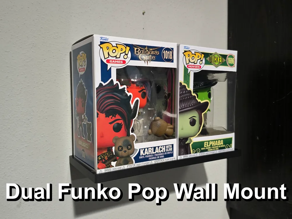 Dual Funko Pop Wall Mount by Mike MakerWorld: Download Free 3D Models