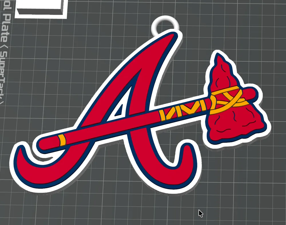 Atlanta Braves Oversized Chain Pendant by PoloCorrea MakerWorld ...