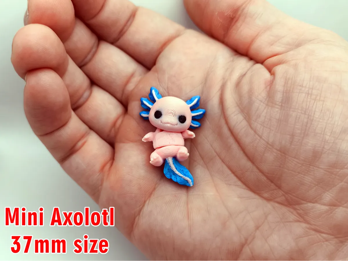 Articulated Mini Axolotl Baby - Free 3D Print Model - MakerWorld