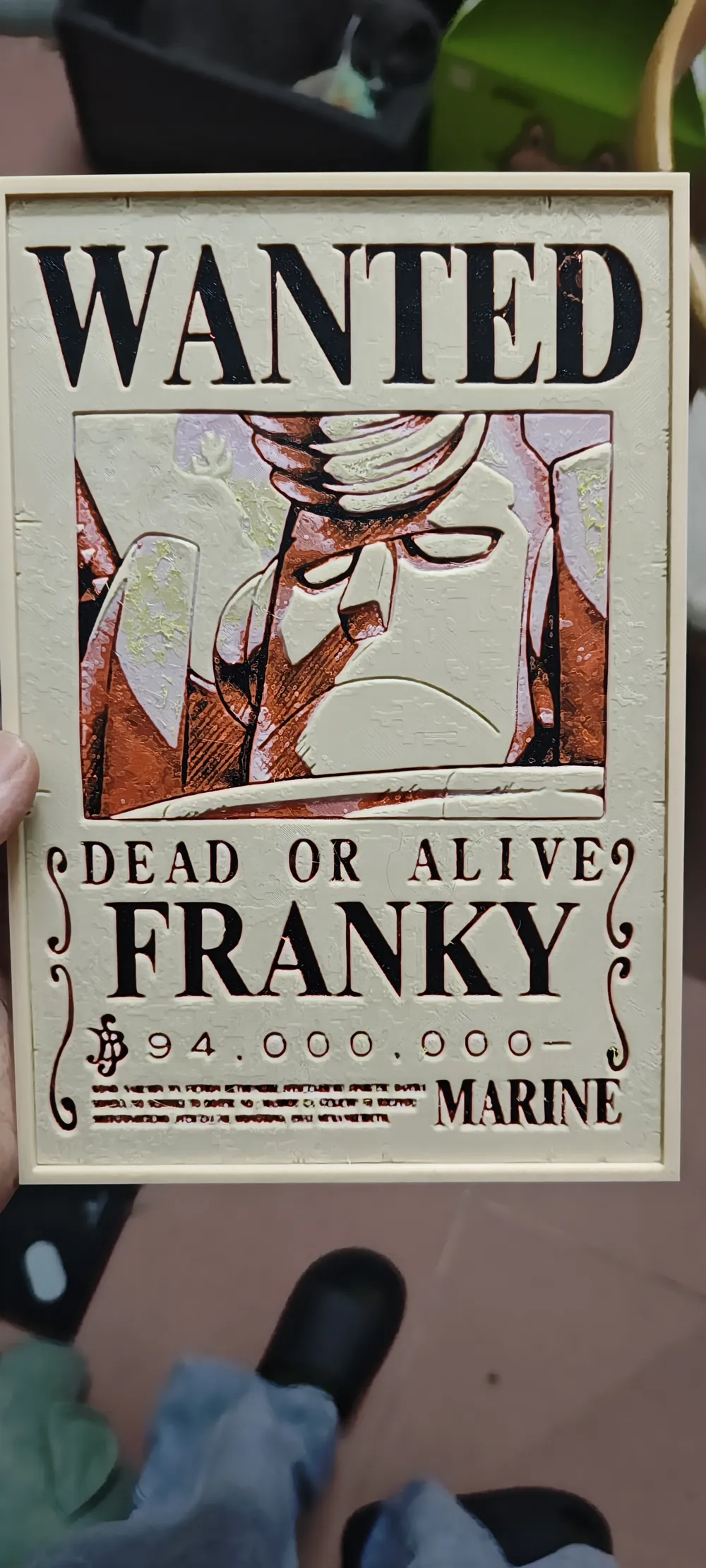 One Piece - Franky Wanted Poster by 可乐不加冰 MakerWorld: Download Free 3D ...
