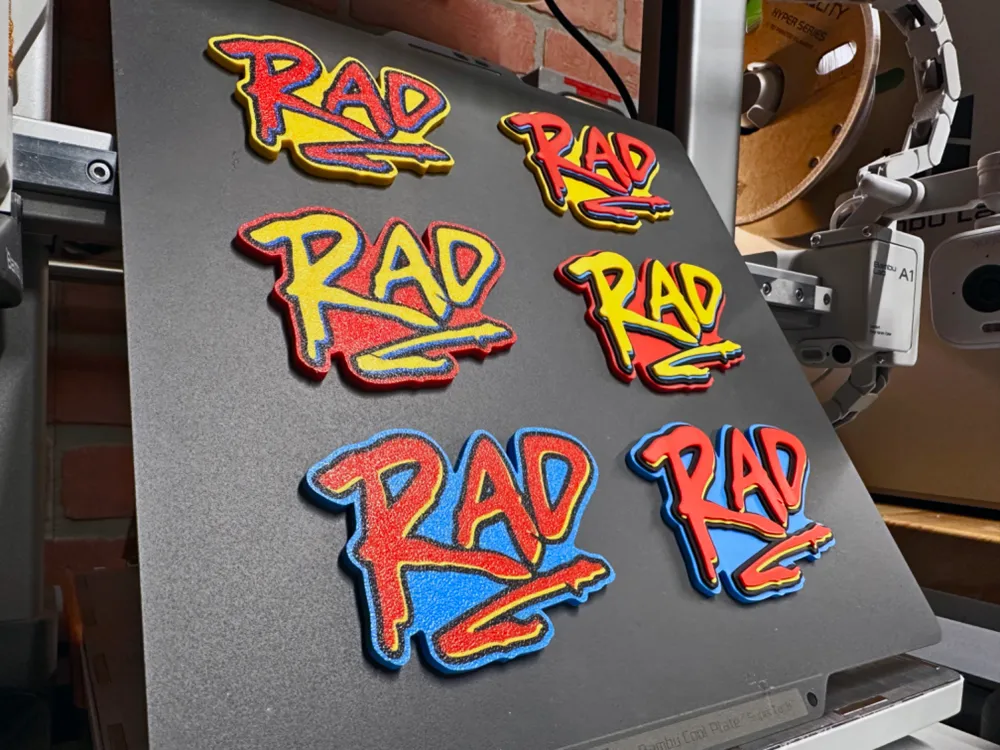 RAD - Movie Logo Magnets - Free 3D Print Model - MakerWorld