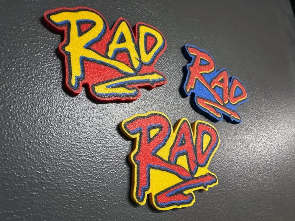 RAD - Movie Logo Magnets - Free 3D Print Model - MakerWorld