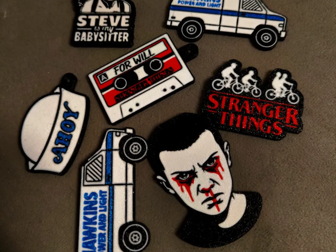 Stranger Things key. mag. & safety pins vol2. - Free 3D Print Model ...