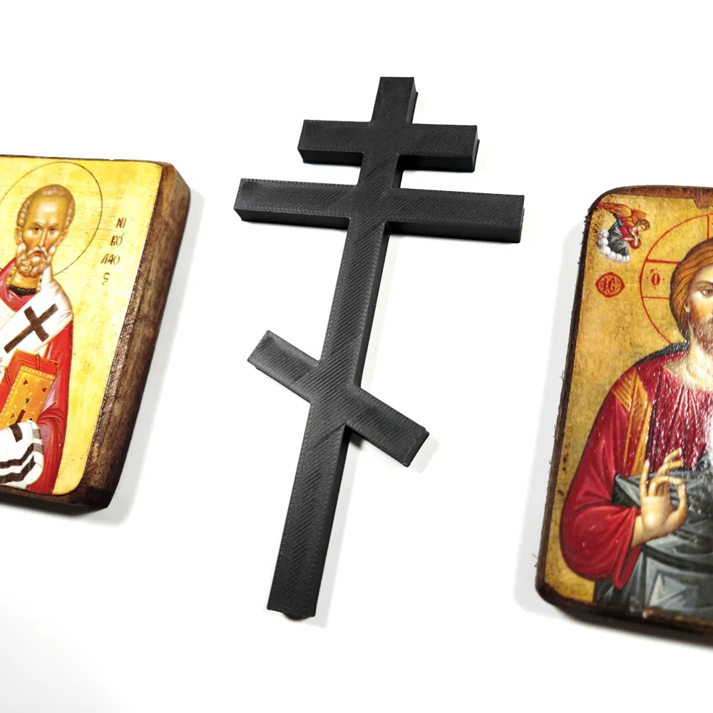 Orthodox/Catholic 3-Bar Wall Cross - Free 3D Print Model - MakerWorld