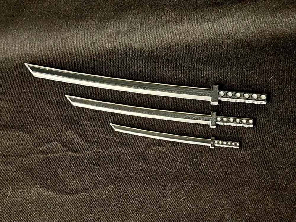 Dark Ninja Katana Sword For Dummy 13 100/150/200% by BATTCAVE - MakerWorld