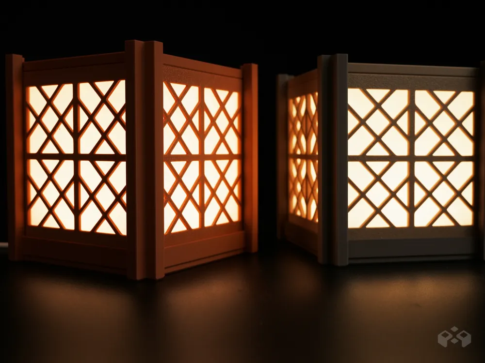 Shoji Lantern with Kumiko Pattern - Free 3D Print Model - MakerWorld