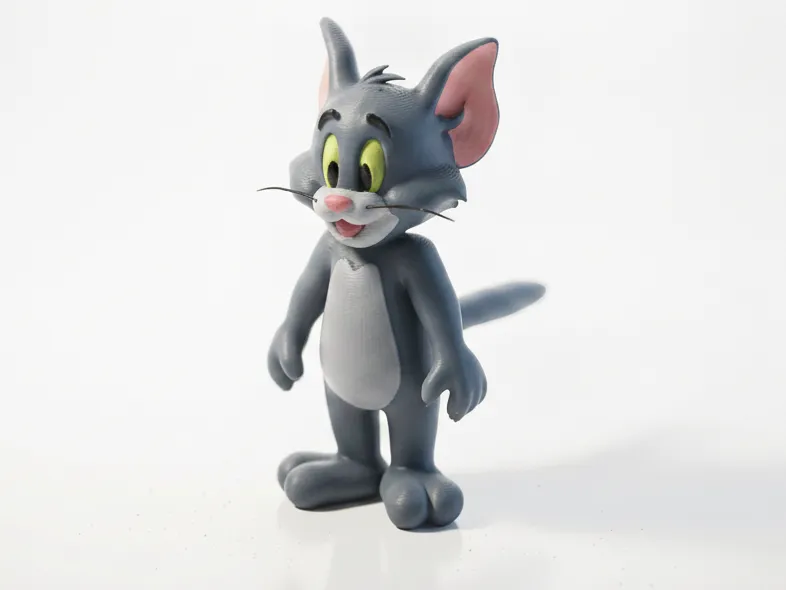 Tom Cat Figurine Cartoon Animation 3D Printable - Free 3D Print Model ...