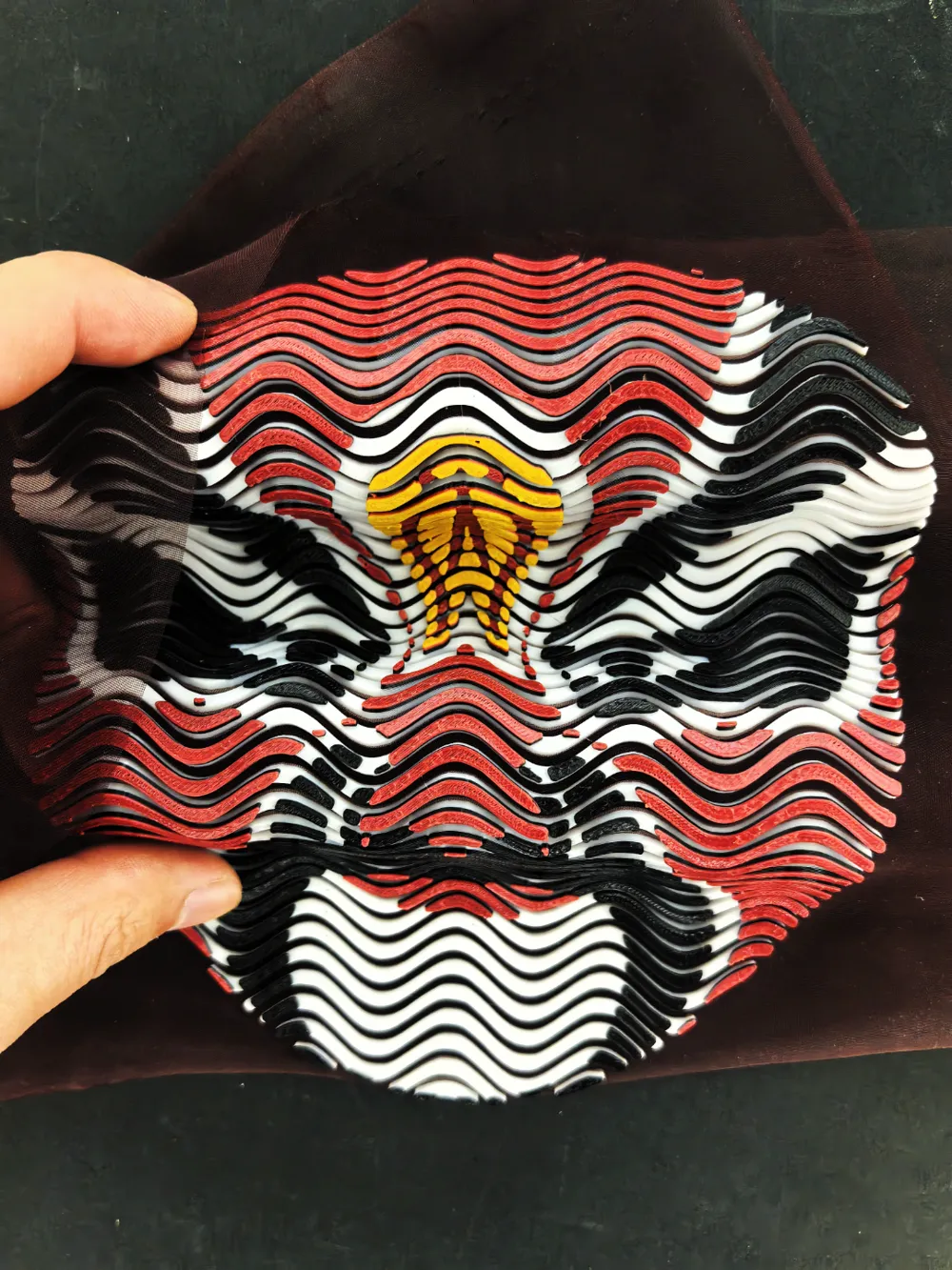 Peking Opera Mask 3D Printed Fabric by 一雕造物 - MakerWorld