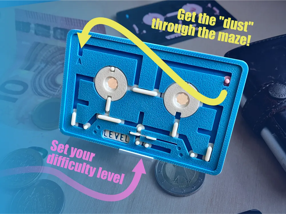 Wallet Maze - "The Cassette" by Stray_and_print MakerWorld: Download ...
