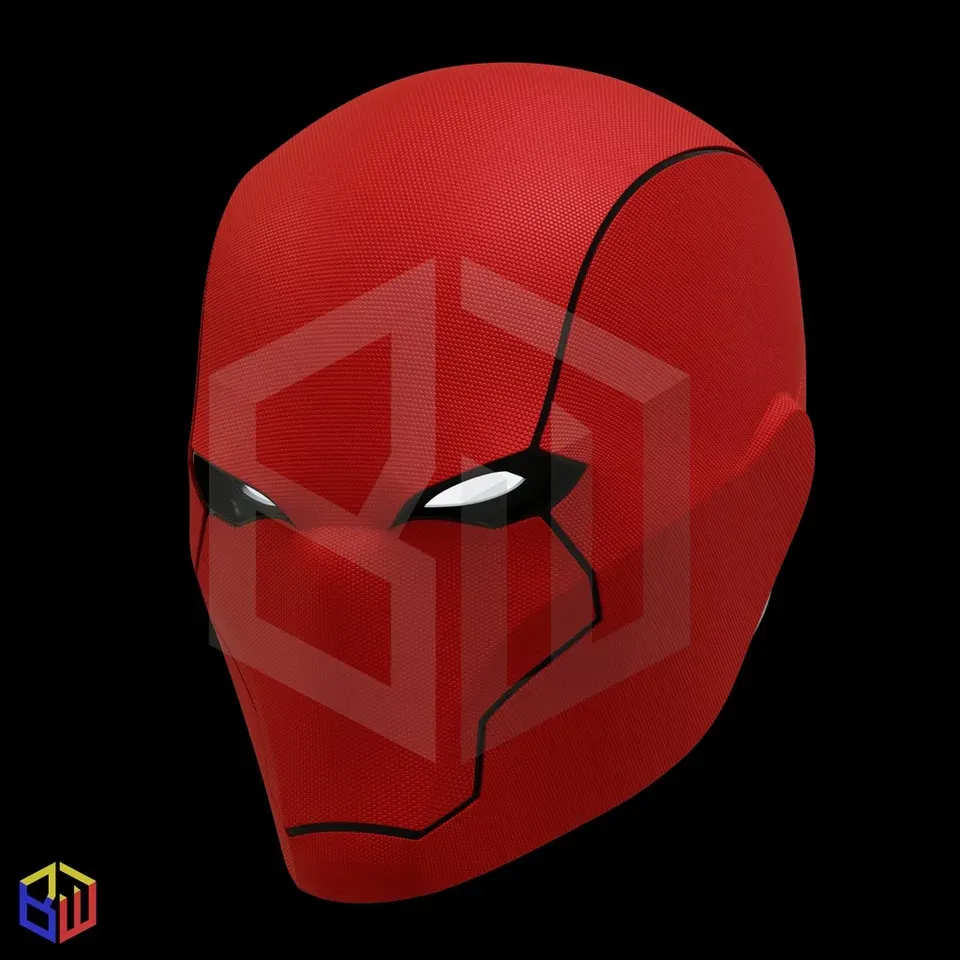Red Hood Helmet V2 TEXTURA Remixed by 3djacobb - MakerWorld
