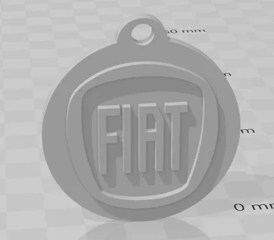 Fiat 500 keychain by 3D Garage - MakerWorld