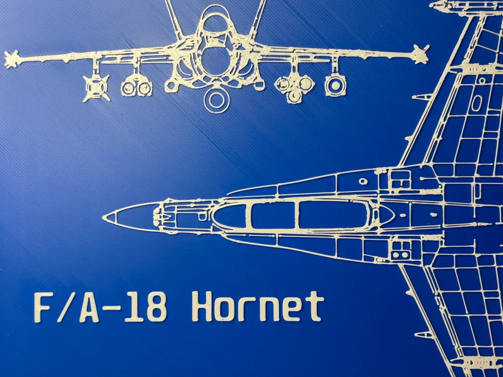 McDonnell Douglas F/A-18 Hornet - Blueprint - Free 3D Print Model ...