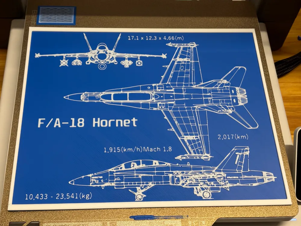 McDonnell Douglas F/A-18 Hornet - Blueprint - Free 3D Print Model ...