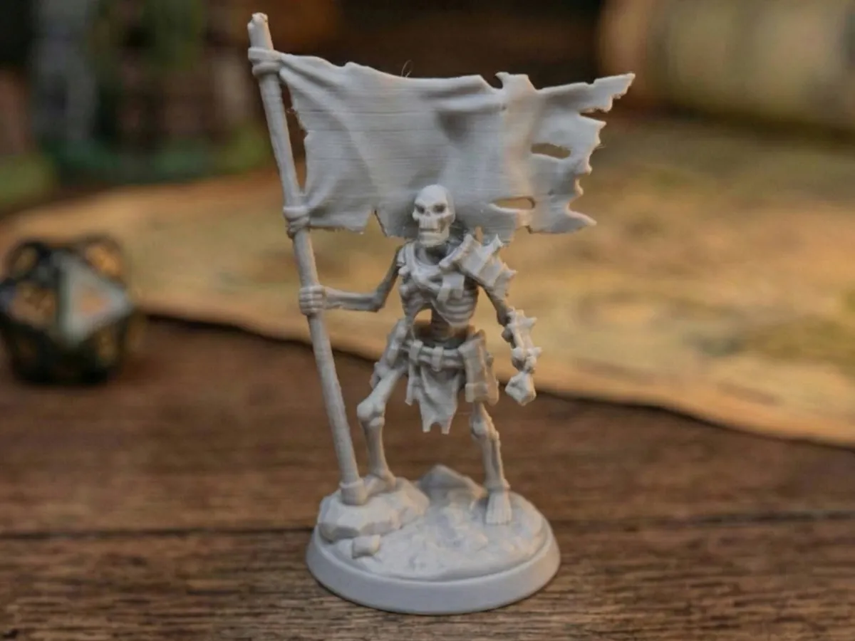 The Bone Banner - Undead Standard Bearer - Free 3D Print Model - MakerWorld