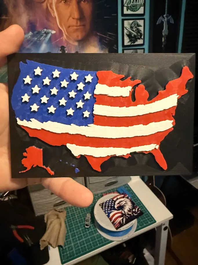 Estados Unidos da América - Bandeira Hueforge - Modelo gratuito para ...