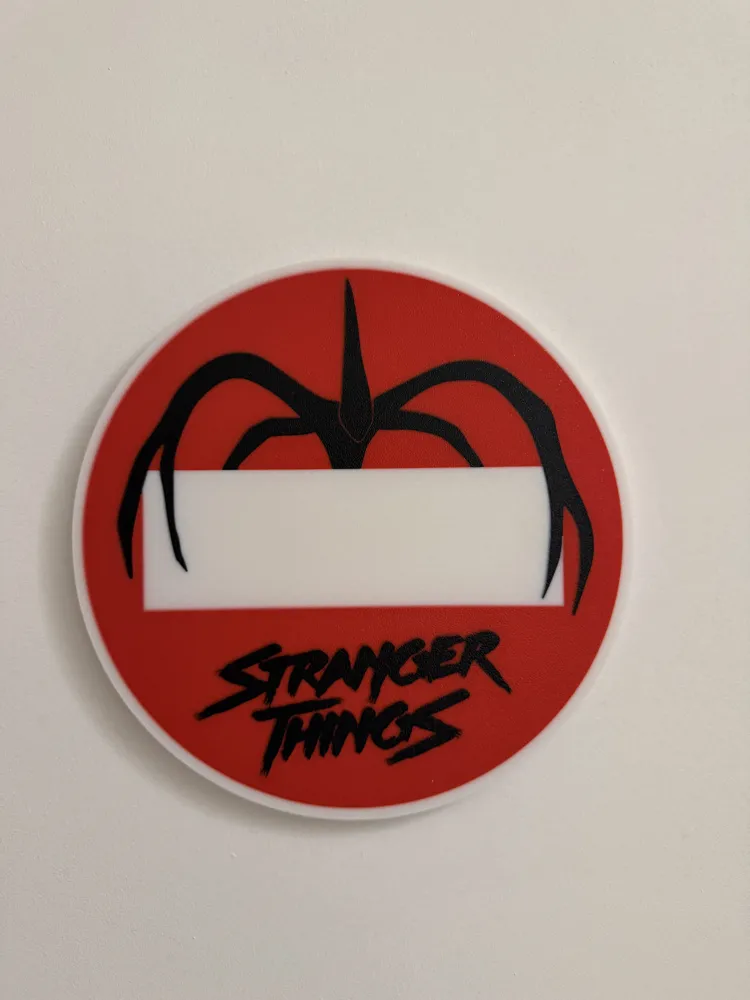 Stranger Things door plaque - Free 3D Print Model - MakerWorld