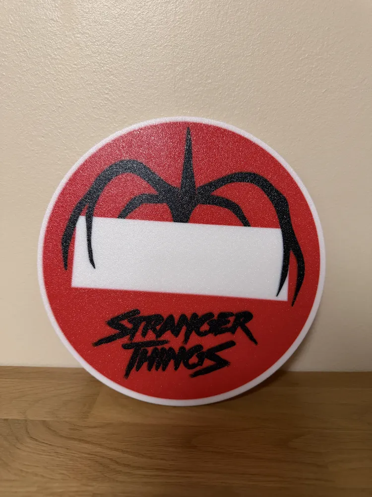 Stranger Things door plaque - Free 3D Print Model - MakerWorld