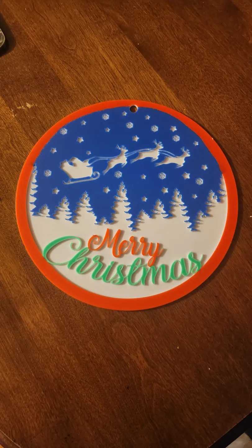 Merry Christmas wall decoration with backplate Remixed by sardin ...