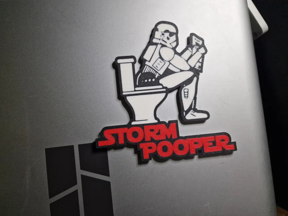 Storm Pooper Star Wars Bathroom Sign by 3DomSculpts - MakerWorld