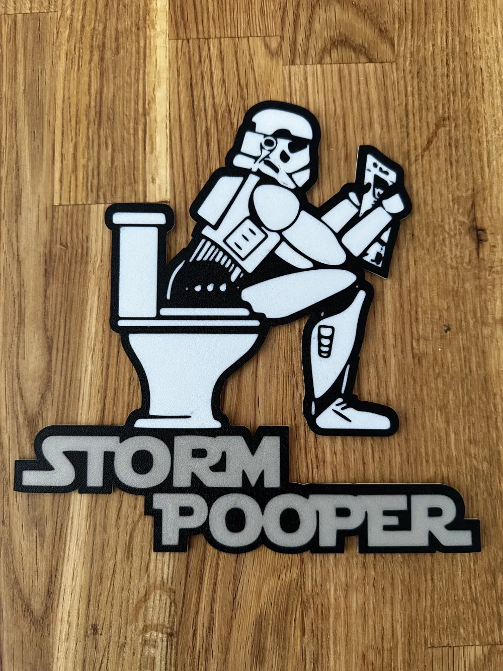 Storm Pooper Star Wars Bathroom Sign by 3DomSculpts - MakerWorld