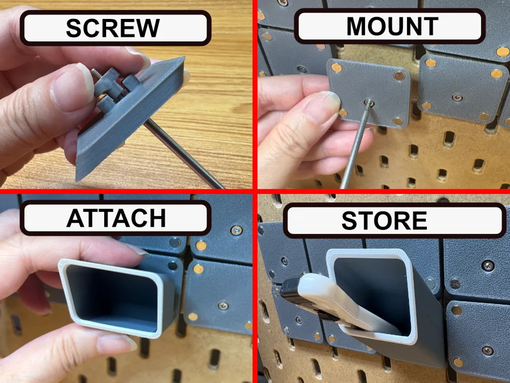 IKEA Skadis Angled Bins (Magnet Mounted) - Free 3D Print Model - MakerWorld