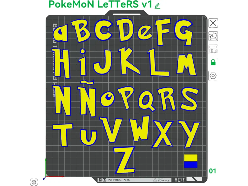 Pokemon letters - Free 3D Print Model - MakerWorld