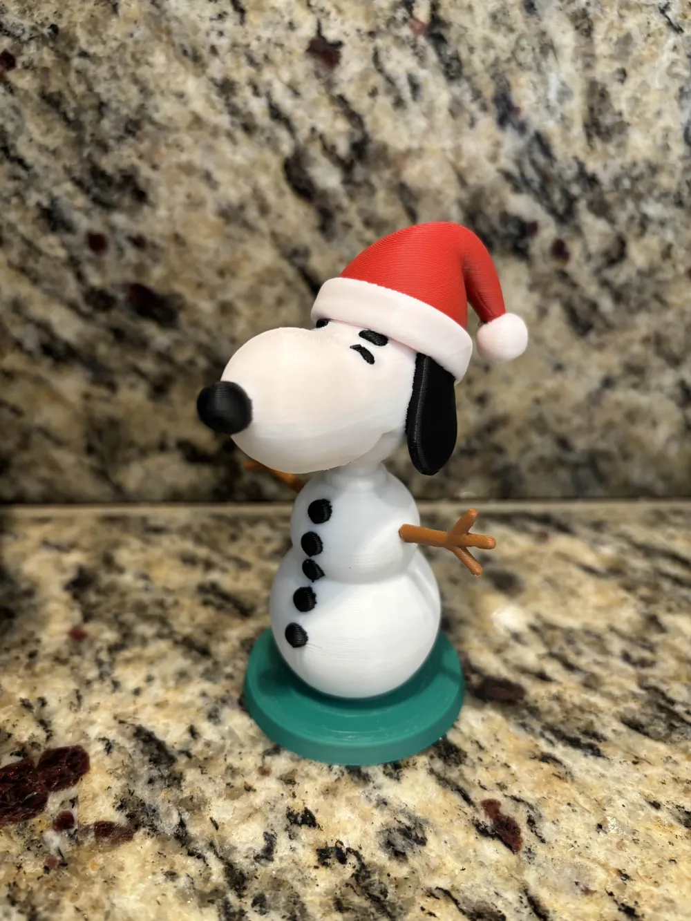 Snoopy Christmas Snowman \ Paint your own Snoopy - Free 3D Print Model ...