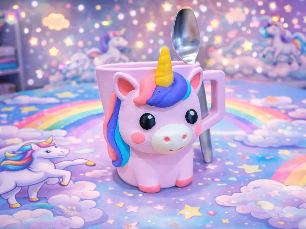 Unicorn Ice Cream Pint Holder - Free 3D Print Model - MakerWorld