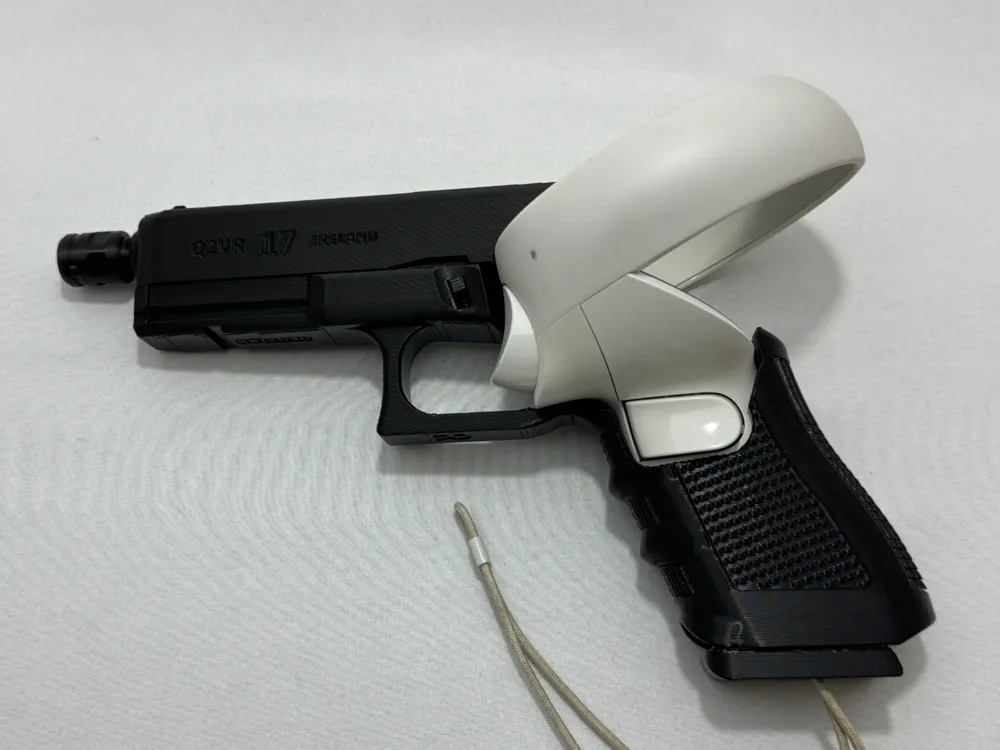 Pistol Grip Quest 2 VR Glock Meta—Button-Accessible Design by Kriso ...