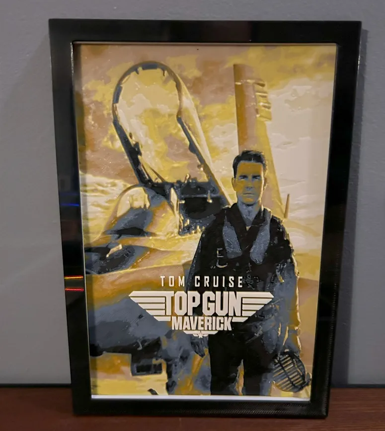 Hueforge Movie Poster - Top Gun - by JoDau - MakerWorld