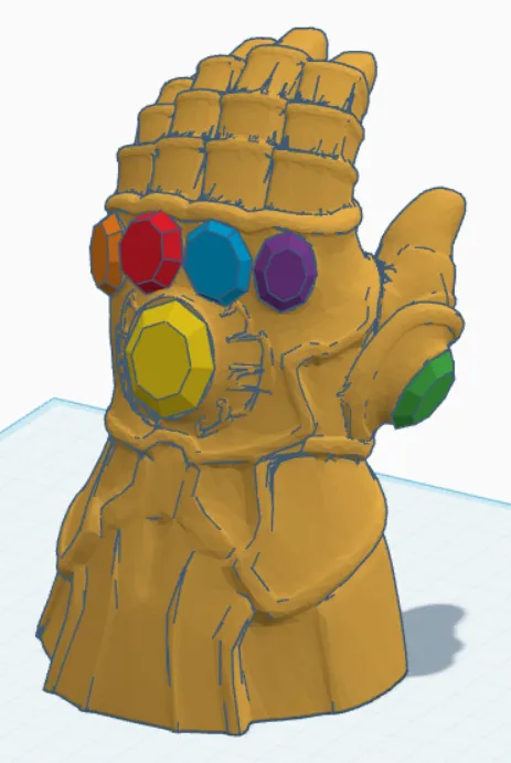 Infinity Gauntlet With Printed Gems Remixed by N* [Norkius] MakerWorld: Download Free 3D Models