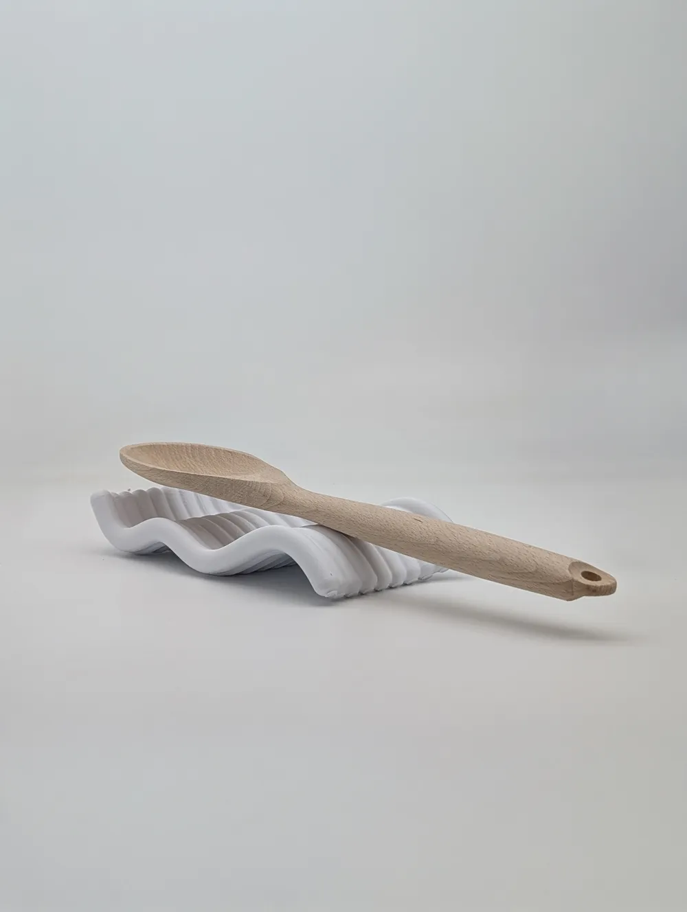 Modern Wave Spoon Rest - V1 Mini - Free 3D Print Model - MakerWorld
