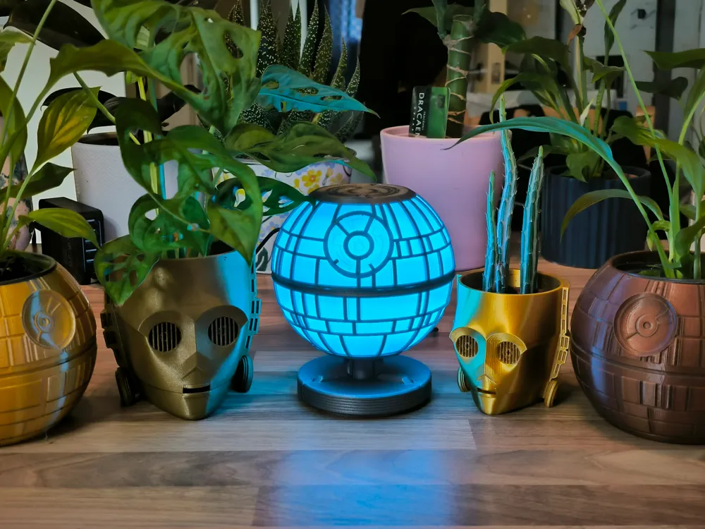 Star Wars Death Star LED Desk Lamp, no AMS by G-Man Projects MakerWorld ...
