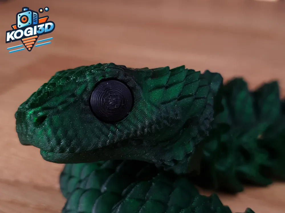 Articulated Snake – Flexy Print-in-Place 3D Model - Free 3D Print Model ...