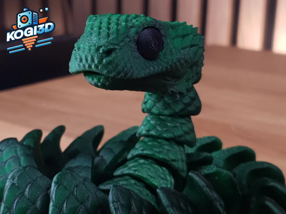 Articulated Snake – Flexy Print-in-Place 3D Model - Free 3D Print Model ...
